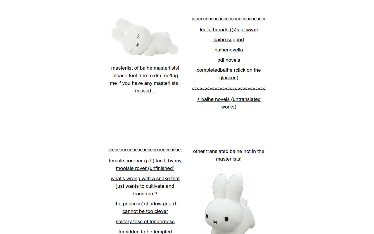 the masterlist of baihe masterlists